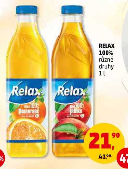 Relax 100% Džus 1 l v akci | AkcniCeny.cz