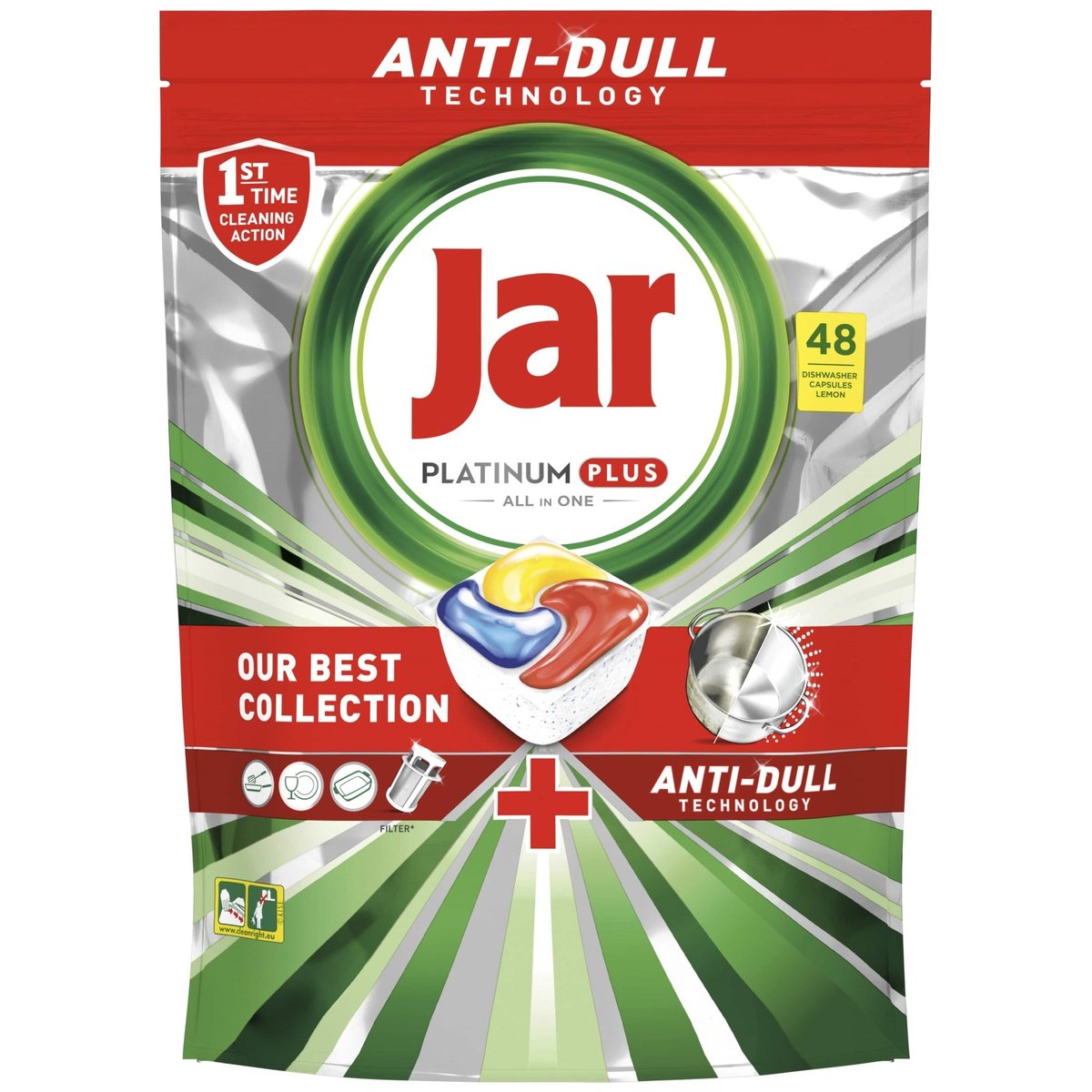 Jar Platinum Plus Tablety do myčky citron v akci | AkcniCeny.cz