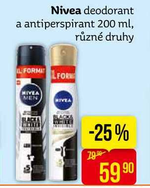 Sleva - Nivea deodorant a anti Nivea deodorant a antiperspirant 200 ml, různé druhy - Teta ...