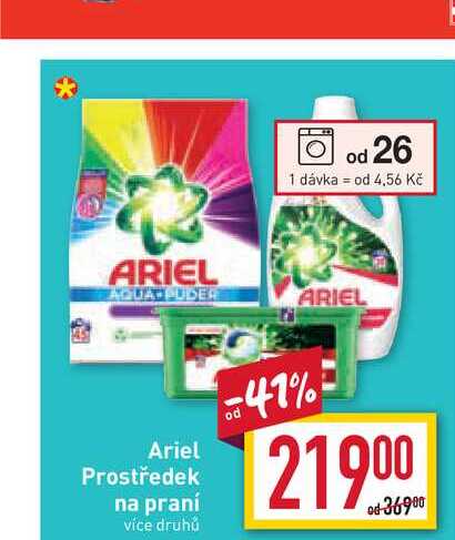 Sleva - Ariel Prostředek na pr Ariel Prostředek na praní od 26 dávek ...