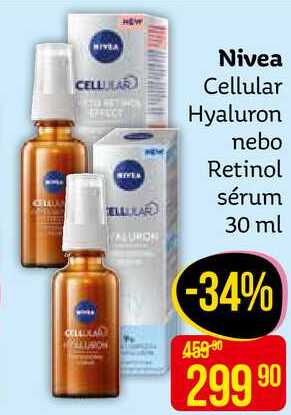 ARCHIV | Nivea Cellular Hyaluron nebo Retinol sérum 30 ml v akci platné ...