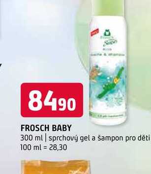Sleva - FROSCH BABY 300 ml | s FROSCH BABY 300 ml | sprchový gel a ...