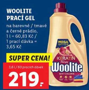 Sleva - WOOLITE PRACÍ GEL, 3,6 WOOLITE PRACÍ GEL, 3,6 l/60 PD - Lidl ...