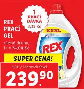Sleva REX PRAC GEL 3 24 L REX PRAC GEL 3 24 L 72 PD Lidl Sleva REX PRAC GEL 3 24 L REX PRAC GEL 3 24 L 72 PD Lidl