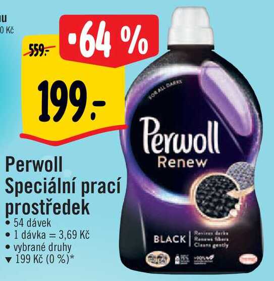 Perwoll prací prostředek 54 dávek, vybrané druhy v akci Trefa ...