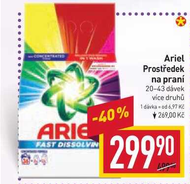 Sleva - Ariel Prostředek na pr Ariel Prostředek na praní 20-43 dávek ...