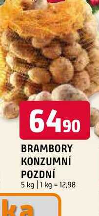 BRAMBORY KONZUMNÍ POZDNÍ balené, 5 kg v akci | AkcniCeny.cz