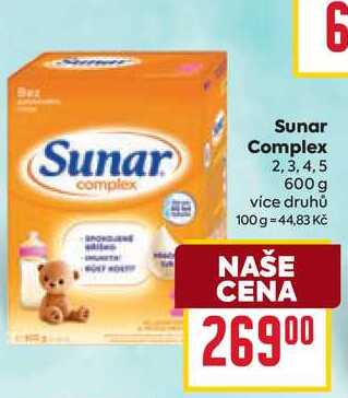 Sleva - Sunar Complex 2,3,4,5 Sunar Complex 2,3,4,5 600 g - Billa ...