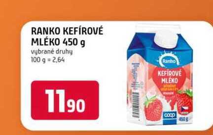 Ranko kefírové mléko 450 g vybrané druhy v akci | AkcniCeny.cz