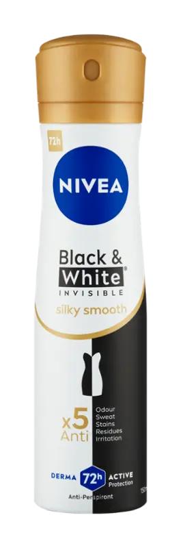 Sleva - NIVEA Antiperspirant s NIVEA Antiperspirant sprej pro ženy Black & White Invisible Silky ...