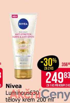 Sleva - Nivea Luminous630 Ceny Nivea Luminous630 Ceny tělový krém 200 ml - Teta drogerie ...