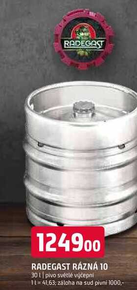 Radegast Rázná 10 0,5l (sklo) v akci | AkcniCeny.cz