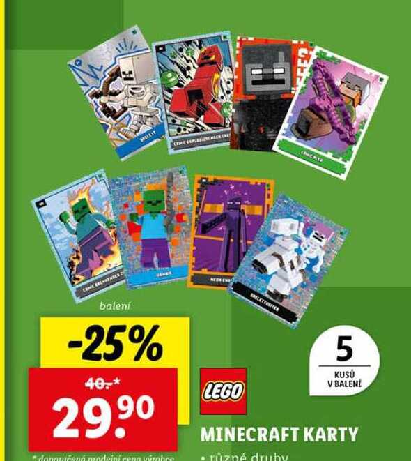 Sleva - MINECRAFT KARTY MINECRAFT KARTY - Lidl - eMimino.cz