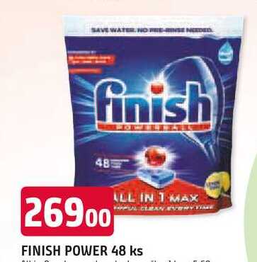 Sleva - FINISH POWER tablety d FINISH POWER tablety do myčky 48 ks ...