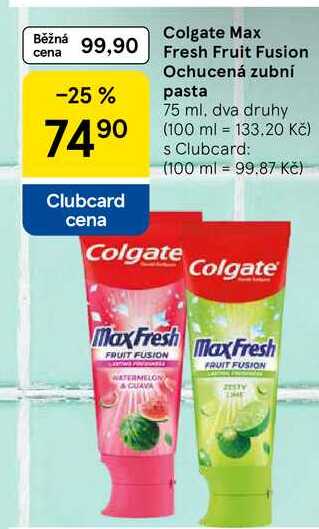 Sleva - Colgate Max Fresh Frui Colgate Max Fresh Fruit Fusion Ochucená ...