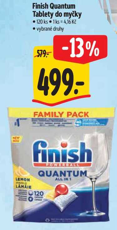 Sleva - Finish Quantum Tablety Finish Quantum Tablety do myčky, 120 ks ...