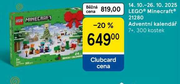 Sleva - LEGO® Minecraft® 21280 LEGO® Minecraft® 21280 Adventní kalendář ...