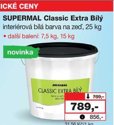 Sleva - ICKÉ CENY SUPERMAL Cla ICKÉ CENY SUPERMAL Classic Extra Bílý ...