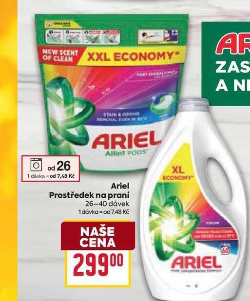 Sleva - Ariel Prostředek na pr Ariel Prostředek na praní 26-40 dávek ...